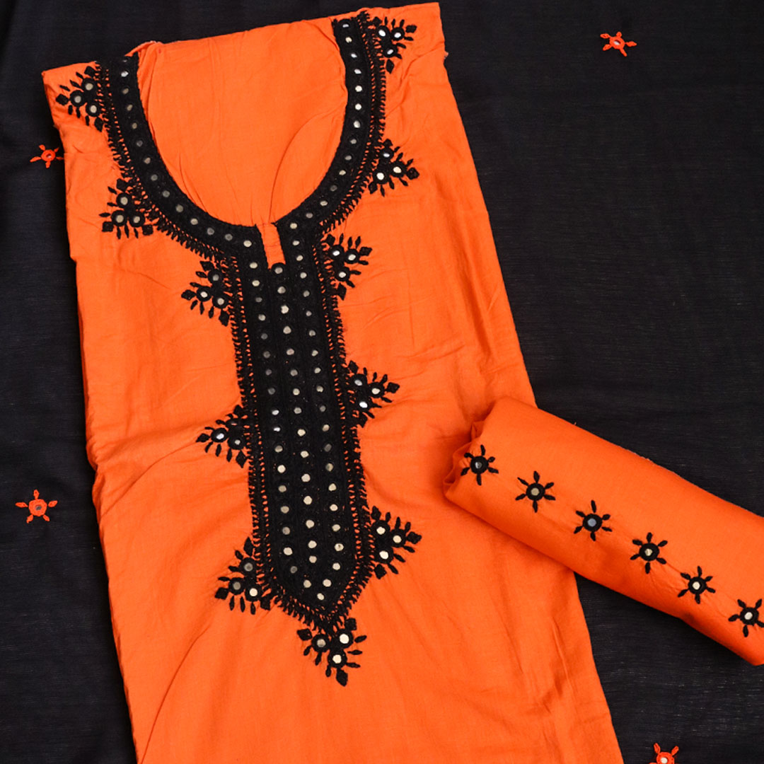 Sindhi Balochi Hand Embroidered 3pc unstitched suit » Sindh Craft Store